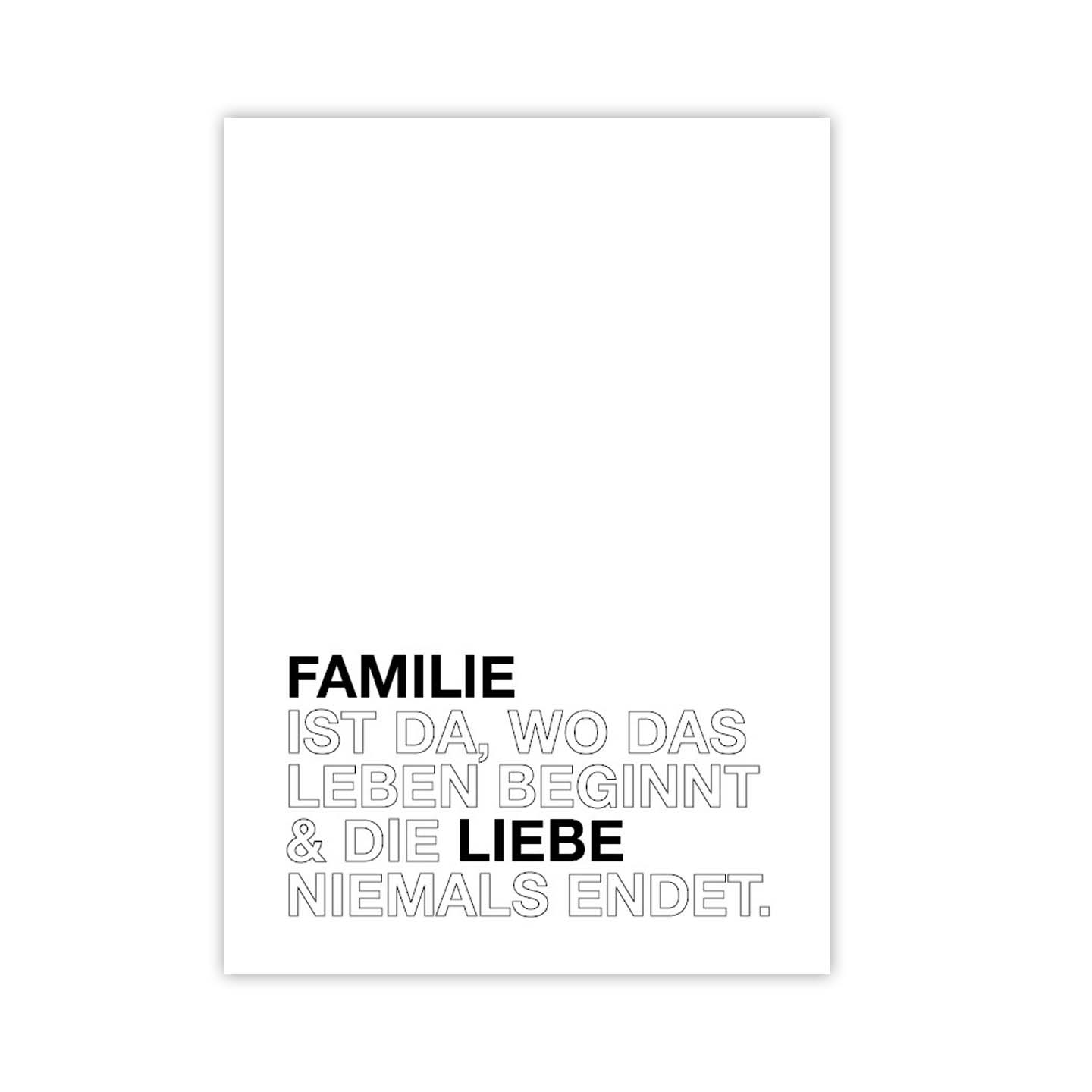 Spruchposter Familie V3 – Postertex GmbH