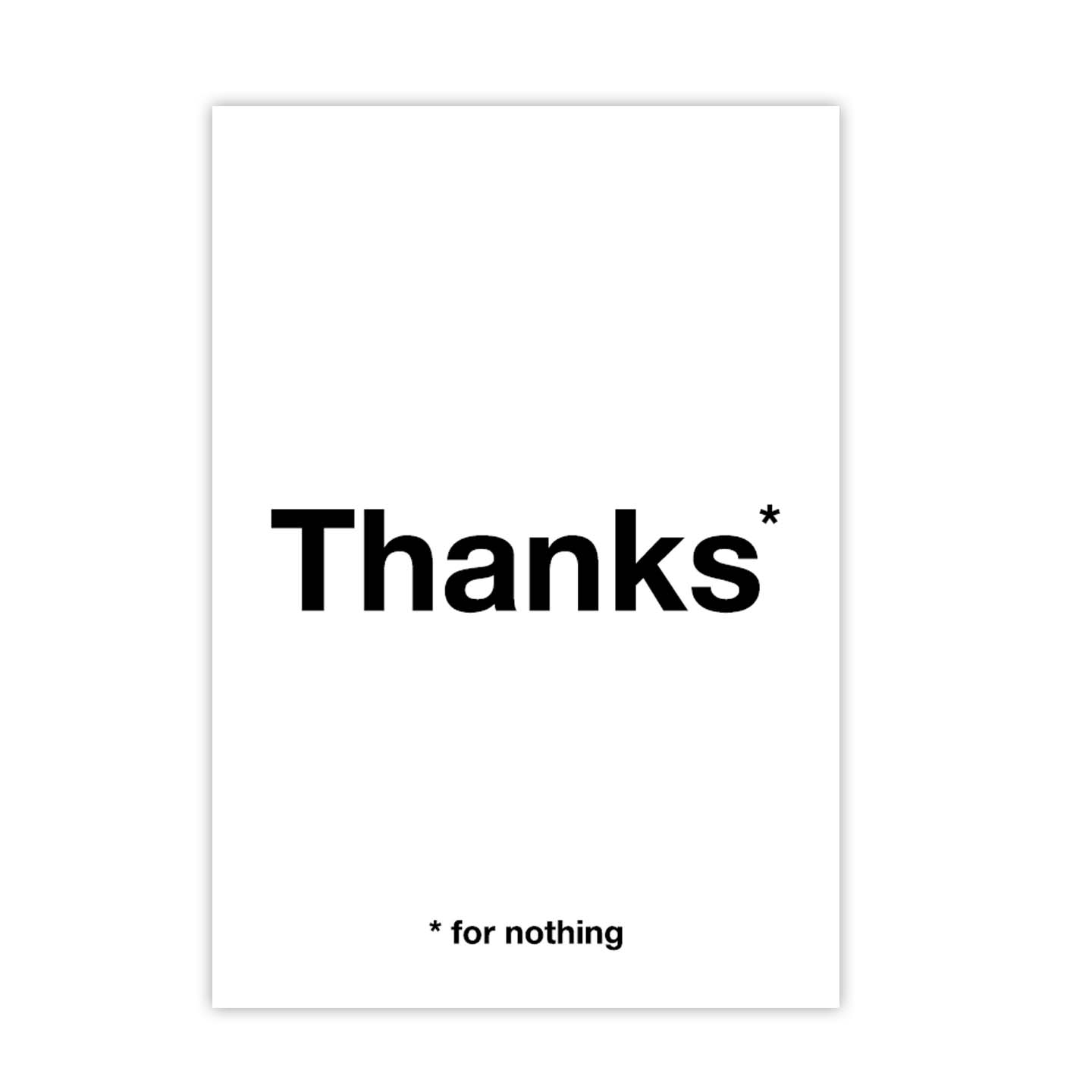 Spruchposter Thanks – Postertex GmbH